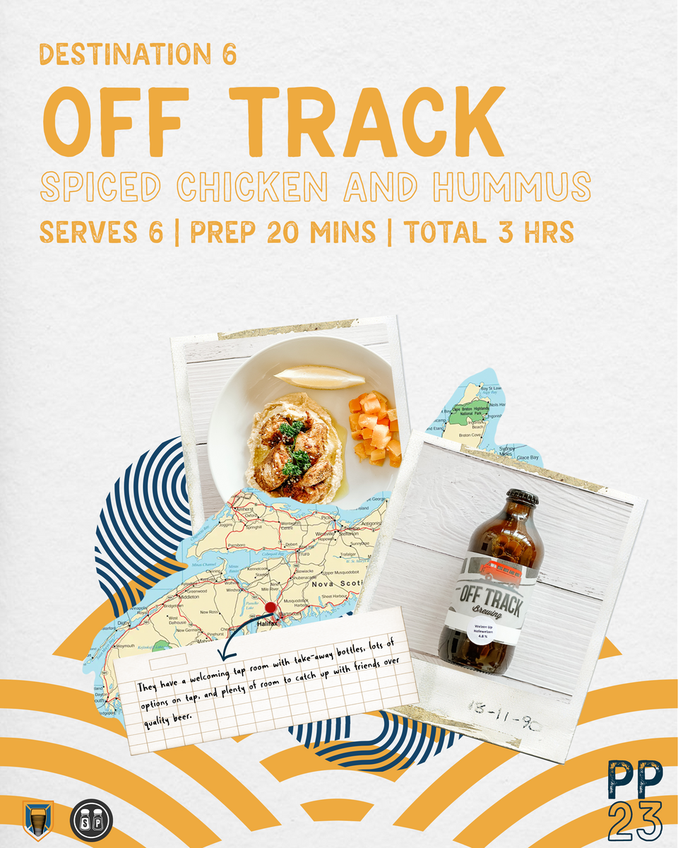 PINTS & PLATES: Off Track Spiced Chicken and Hummus – The Seasoned Plate